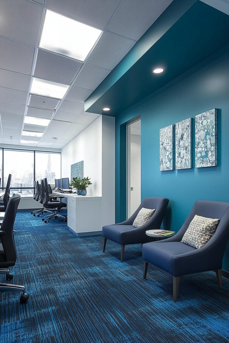 9 Ways to Achieve a Perfect Balance of Blue Tones in Small Office ...